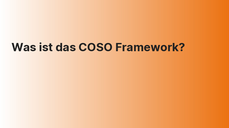 Was ist das COSO Framework?
